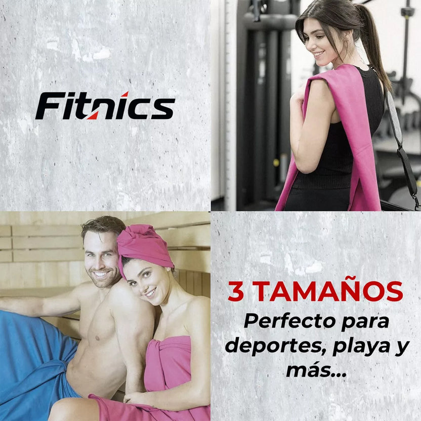 Toalla Microfibra Set 3 Tamaños Fitnics Sandia – Tienda Copec
