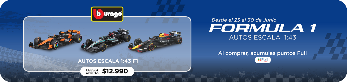 Autos a Escala Fórmula 1 – Tienda Copec
